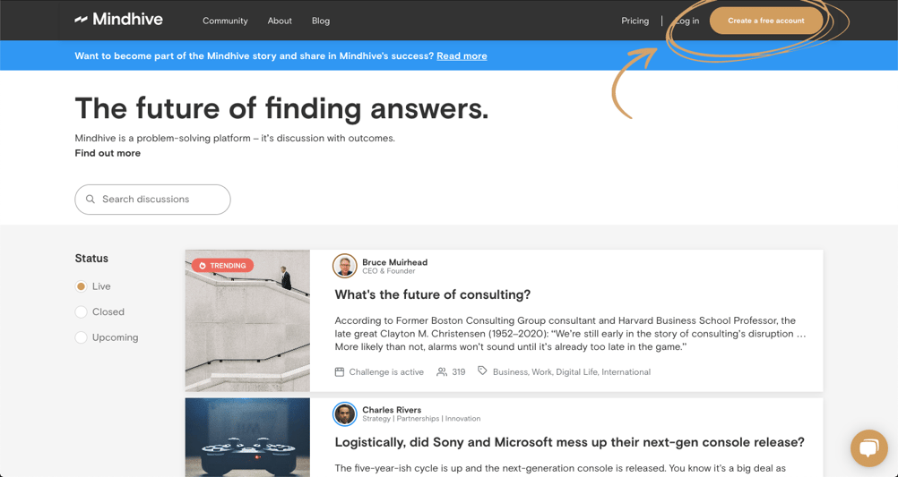How do I join a discussion?